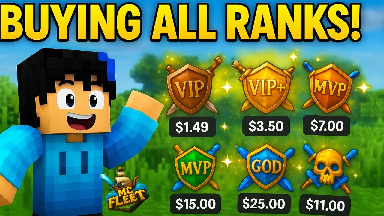 Buying ALL McFleet Ranks! (VIP to GOD & Priority) 🔥 | MCFleet Store ...