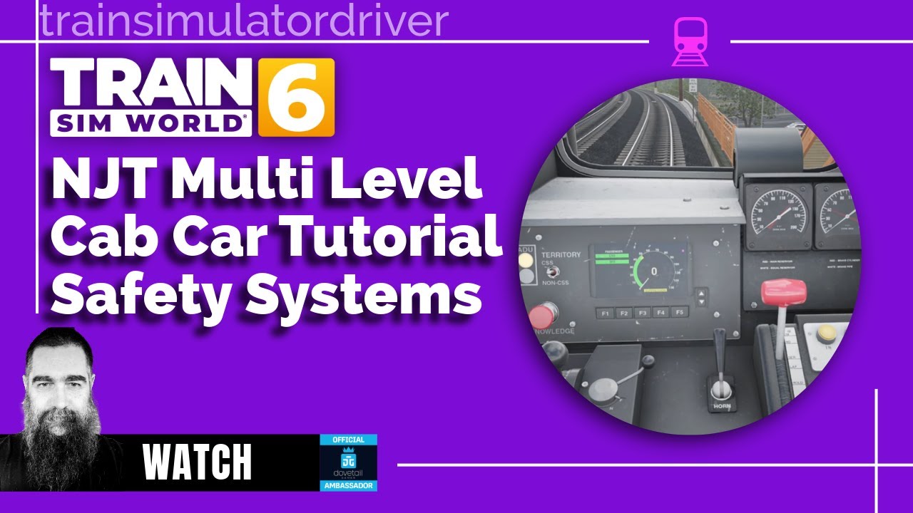TSW6 Tutorial NJT Multilevel Cab Car With Safety Systems - YouTube