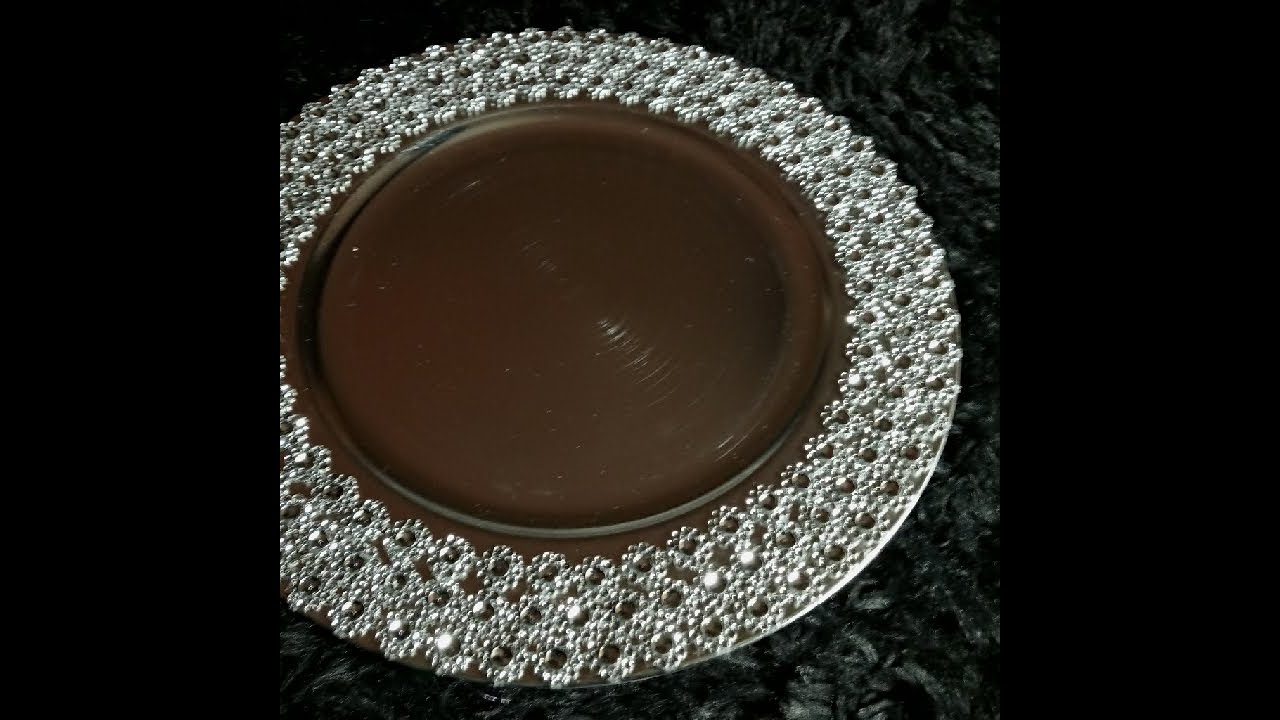 DIY Dollar tree charger plates - YouTube