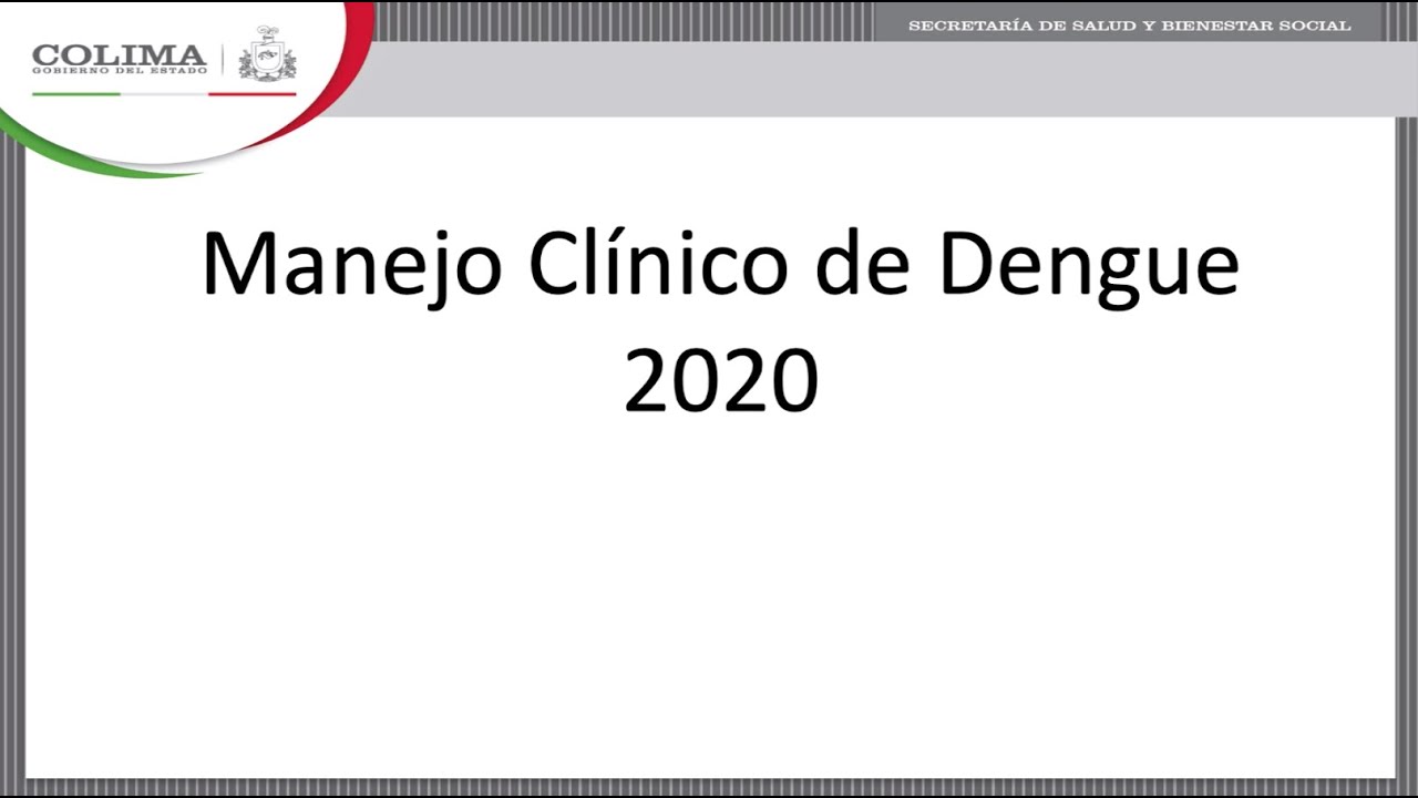 Manejo Clínico del Dengue en Paciente Adulto - YouTube