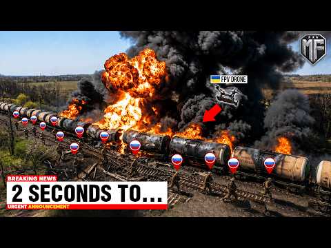 Russian Fuel Train Detected by Ukrainian FPV Drones After Enter Ukraine - Then THIS Happened...