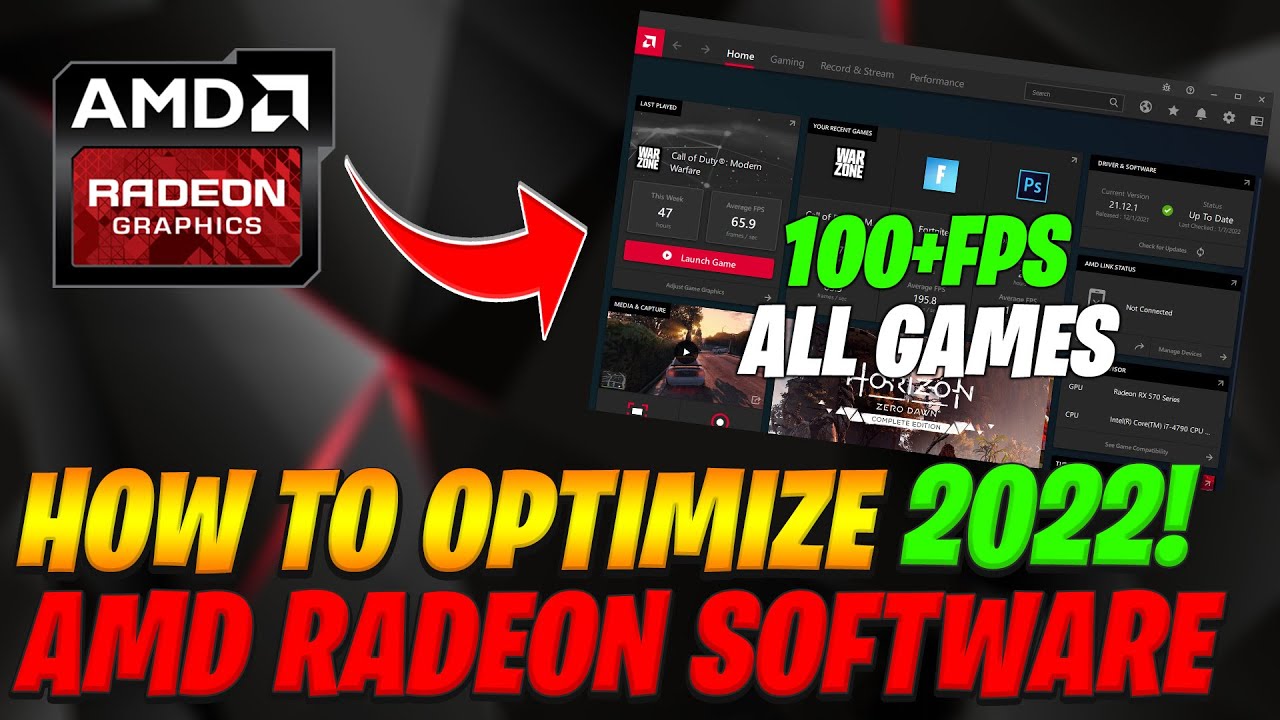 How to Optimize AMD RADEON SOFTWARE For GAMING & Performance in 2022 ...