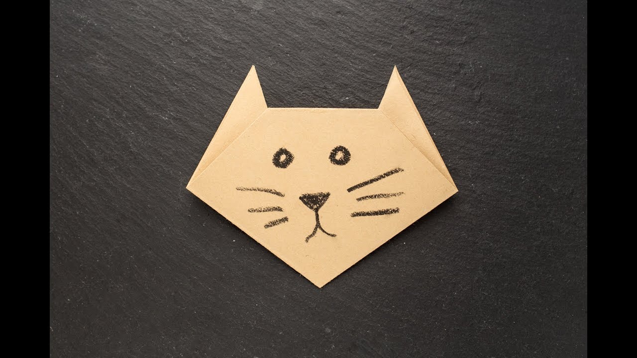 How to make a paper cat head - YouTube