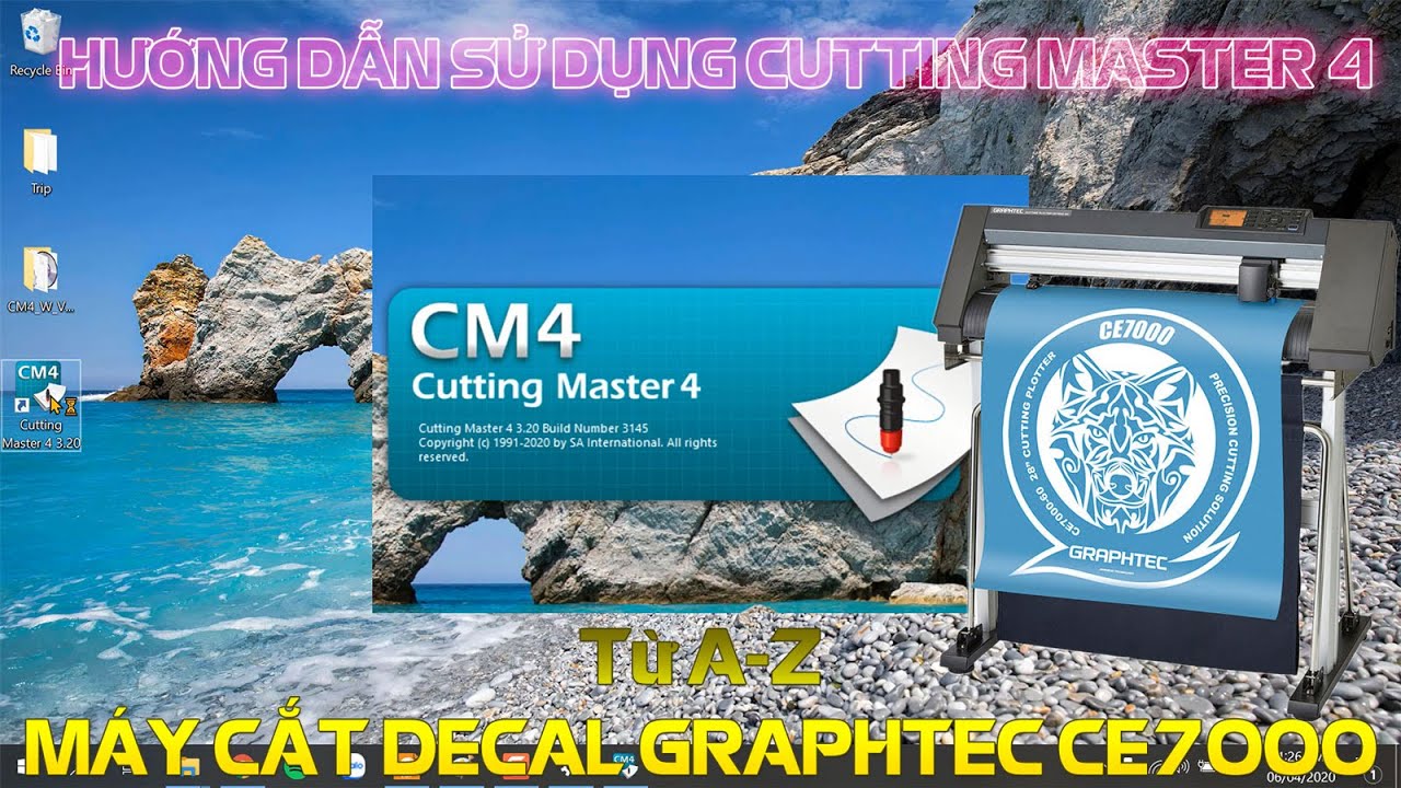 Máy Cắt Decal Graphtec CE7000 - Hướng dẫn sử dụng Cutting Master 4 (CM4) A-Z cực dễ - YouTube