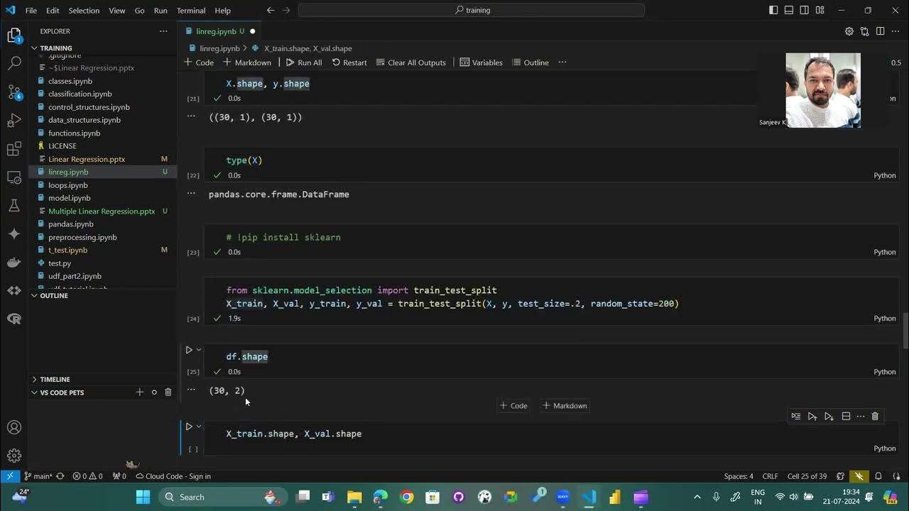 Simple Linear Regression Python Demo Youtube