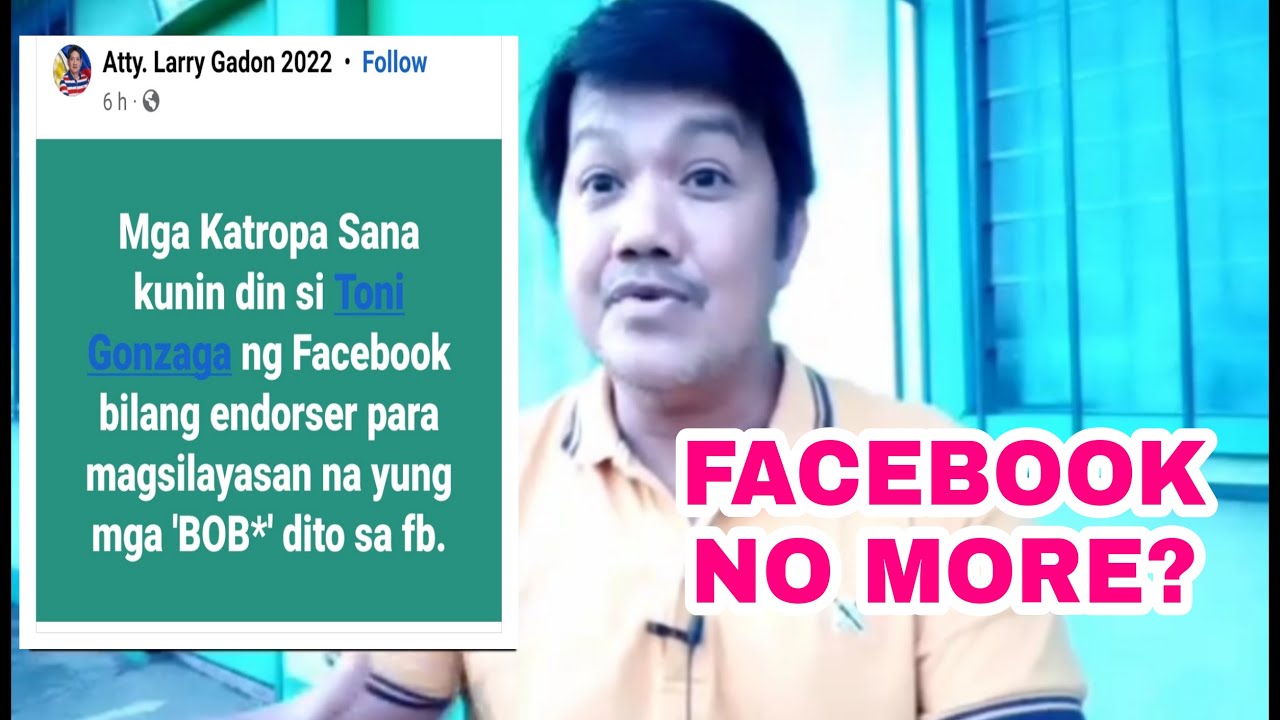 HALA LALAYASAN NA DAW NG MGA OBOB ANG FB SA PANGUNGUNA NI LARRY GADON ...