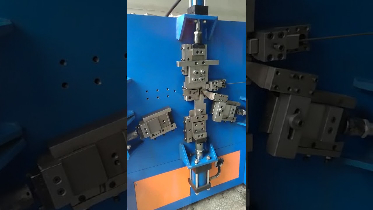 9 shape Spring Steel Wire Clip Forming Machine - YouTube