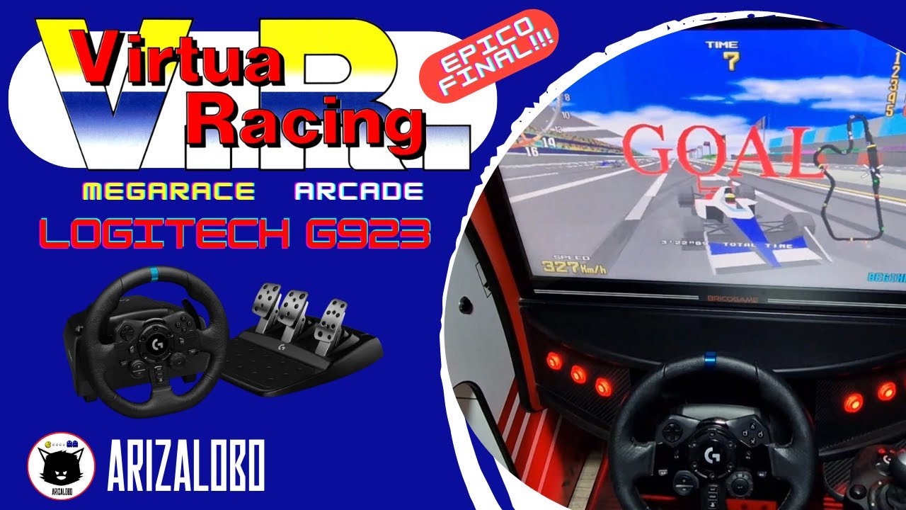 Virtua Racing arcade+Logitech G923 EPICO FINAL!!! Maquina BRICOGAME ...