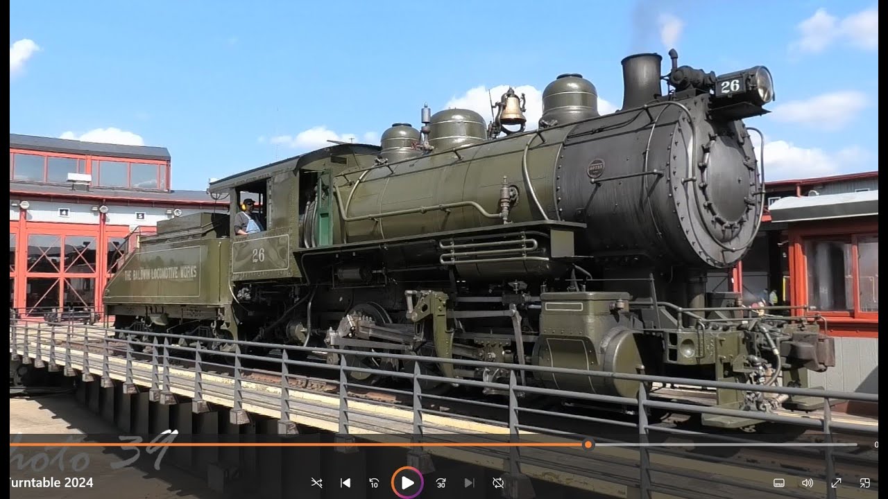 Baldwin Locomotive Works #26 Takes a Spin on the Turntable - Steamtown ...