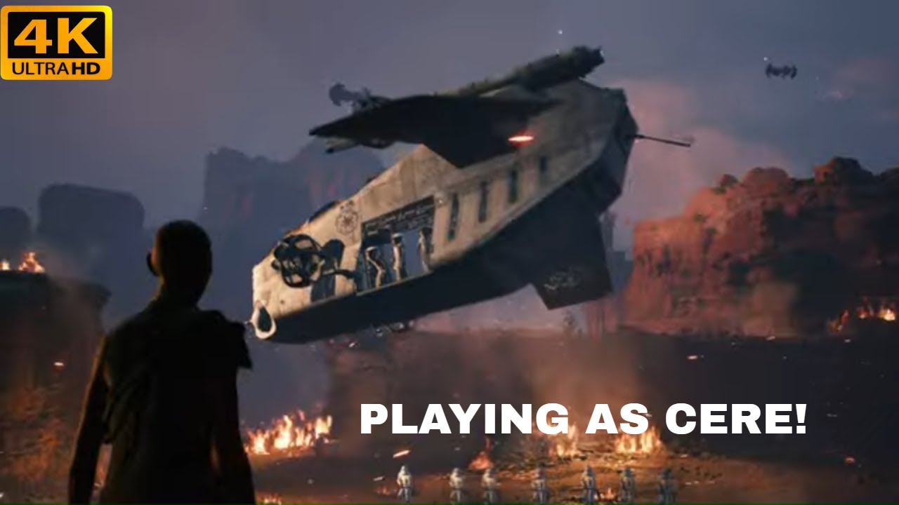 Playing as CERE in Star Wars Jedi Survivor - Epic Sequence!!! - YouTube