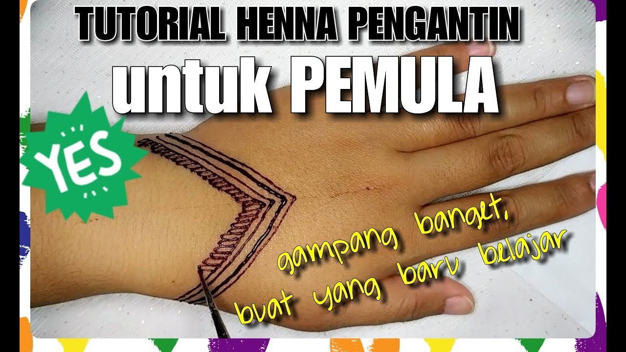 Tutorial Henna Pengantin Pemula - YouTube