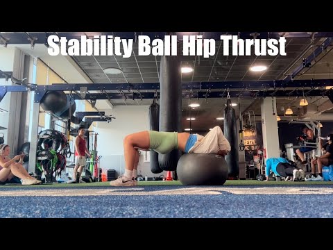 Stability Ball Hip Thrusts - YouTube