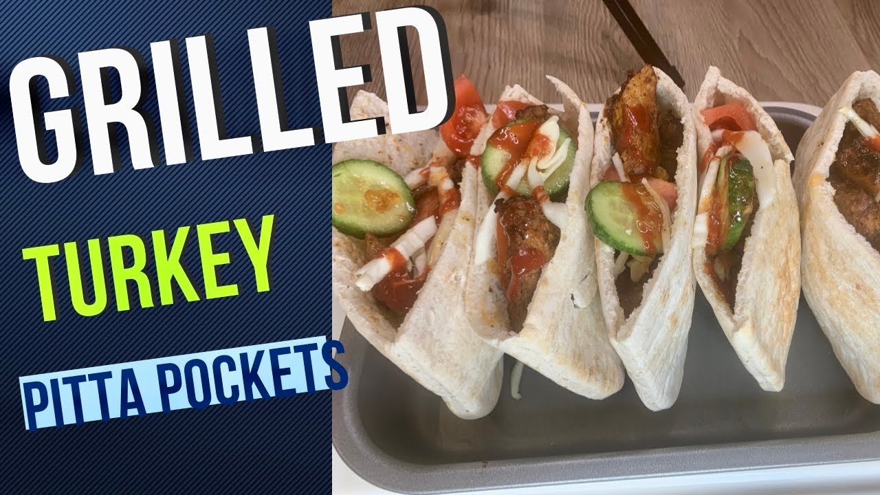 GRILLED TURKEY PITTA POCKETS READY IN MINUTES // GRILLED TURKEY PITTA ...