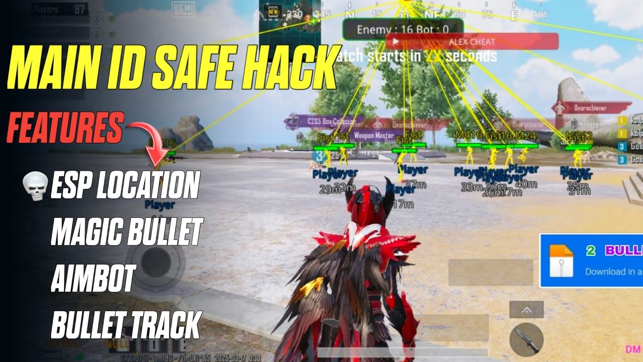 BGMI MAIN ID FULL SAFE ANTIBAN HACK 3.7 UPDATE JOIN TELEGRAM CHANNEL ...