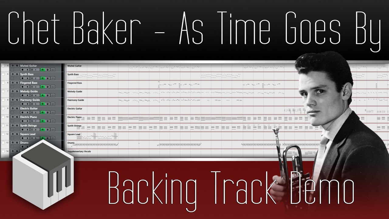 Chet Baker - As Time Goes By (MIDI/Backing Track Demo) - YouTube