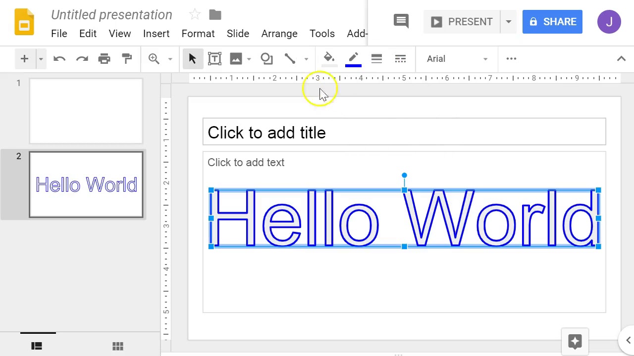 Google Slides: Word Art - YouTube
