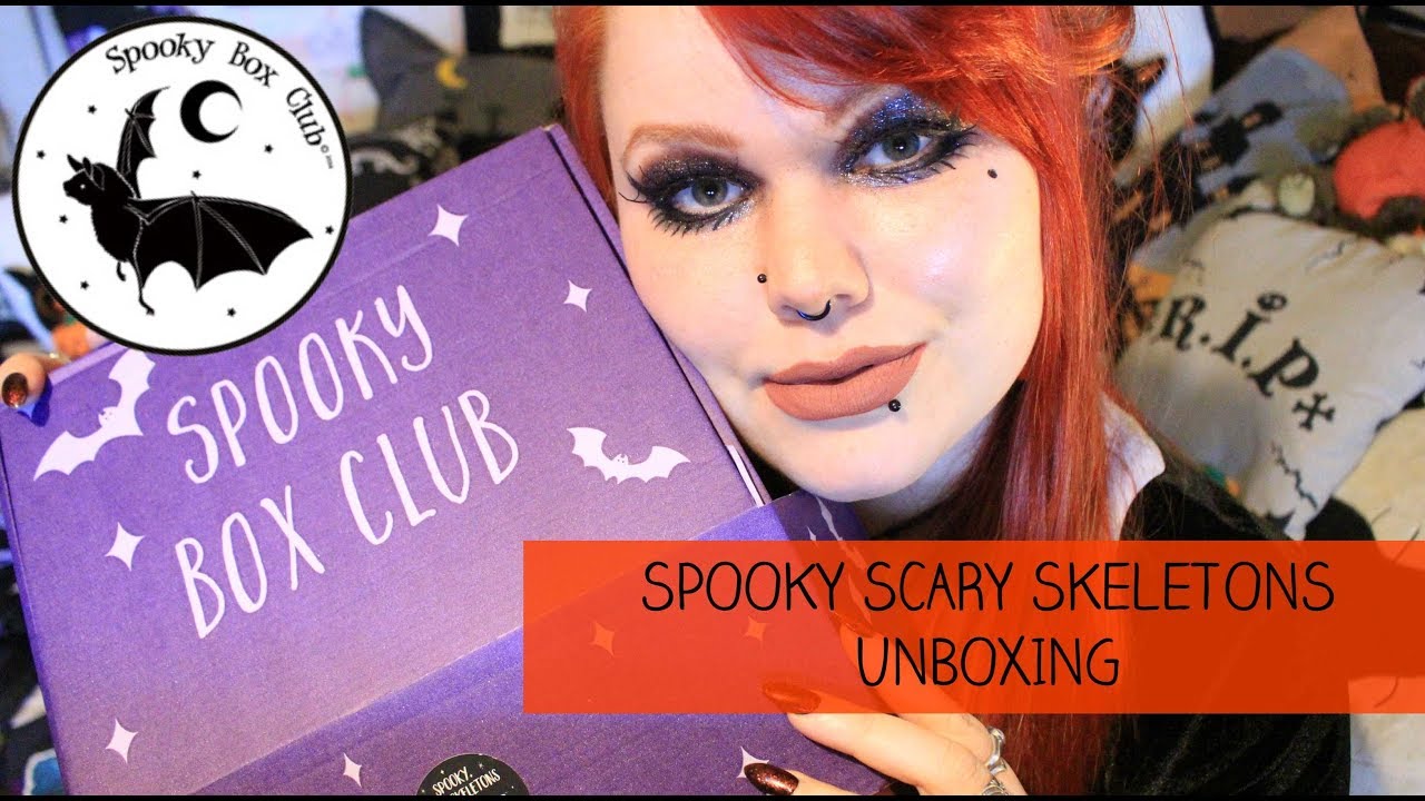 SPOOKY SCARY SKELETONS BOX - Spooky Box Club October Unboxing (Box 1 ...