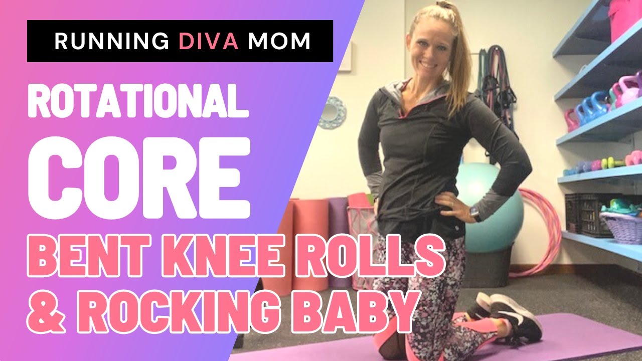 Bent Knee Rolls & Rocking Baby - Rotational Core Exercises - YouTube