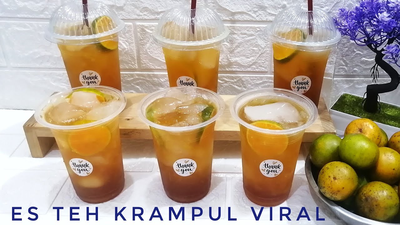 resep es teh krampul viral || manis sepet seger - YouTube