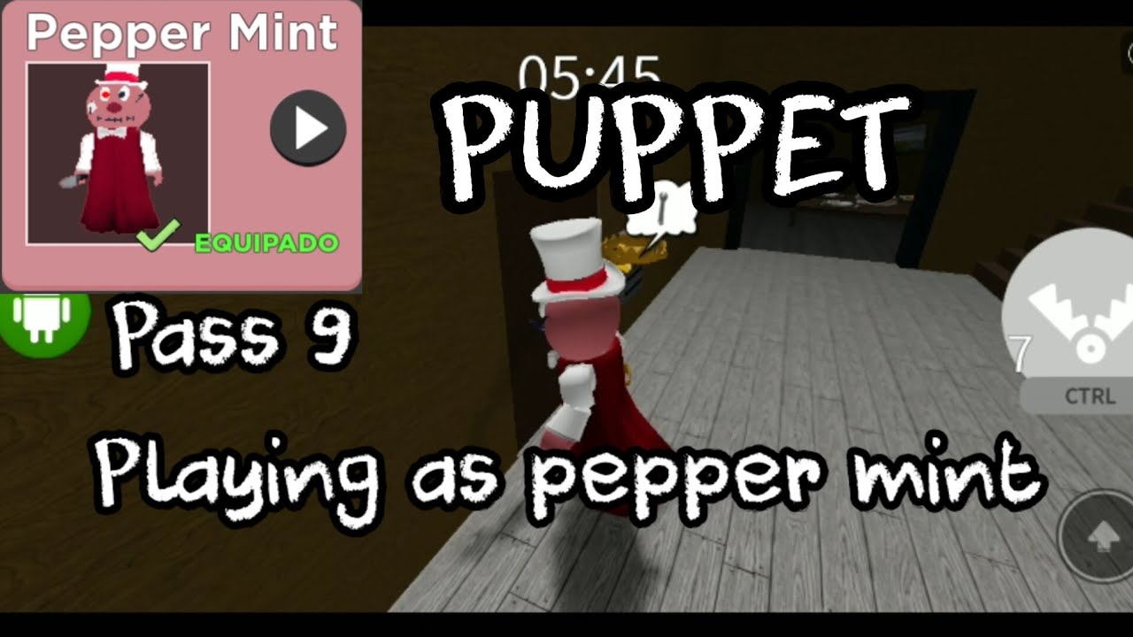 Puppet playing as pepper mint| puppet Roblox survivor pass 9 - YouTube