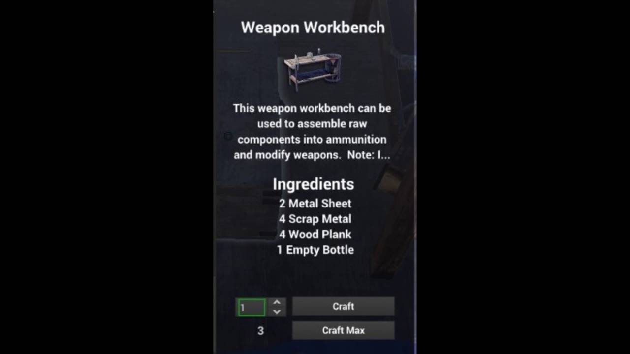 How Making The New Weapon WorkBench - H1Z1 - YouTube