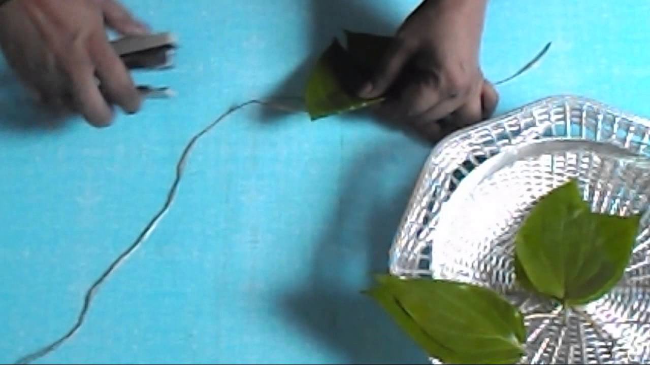 Betel leaf garland decoration for festivals | Sudha Balaji - YouTube