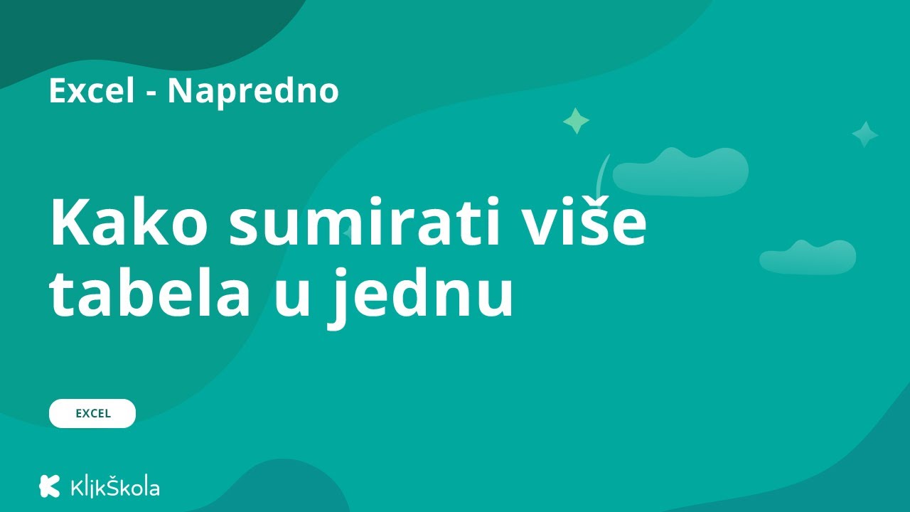 Kako sumirati više tabela u jednu u Excelu - YouTube