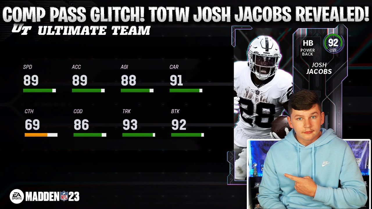 COMP PASS GLITCH! TOTW JOSH JACOBS REVEALED! | MADDEN 23 ULTIMATE TEAM ...