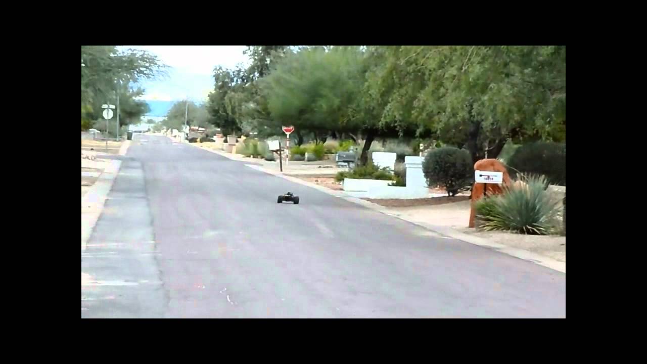 FighterCat Racing 16s 200a ESC On HPI E-Baja 5T - First Run - YouTube