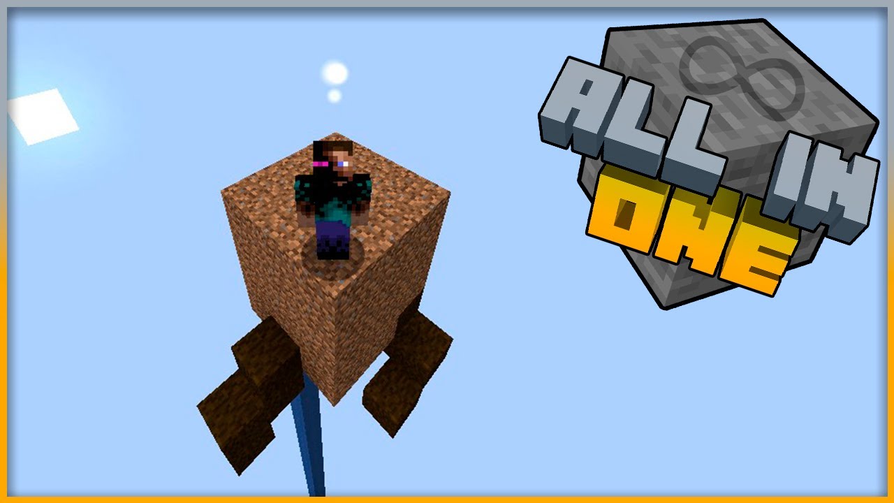 UM BLOCO PARA TODOS DOMINAR! Jogando o modpack All In One! - YouTube