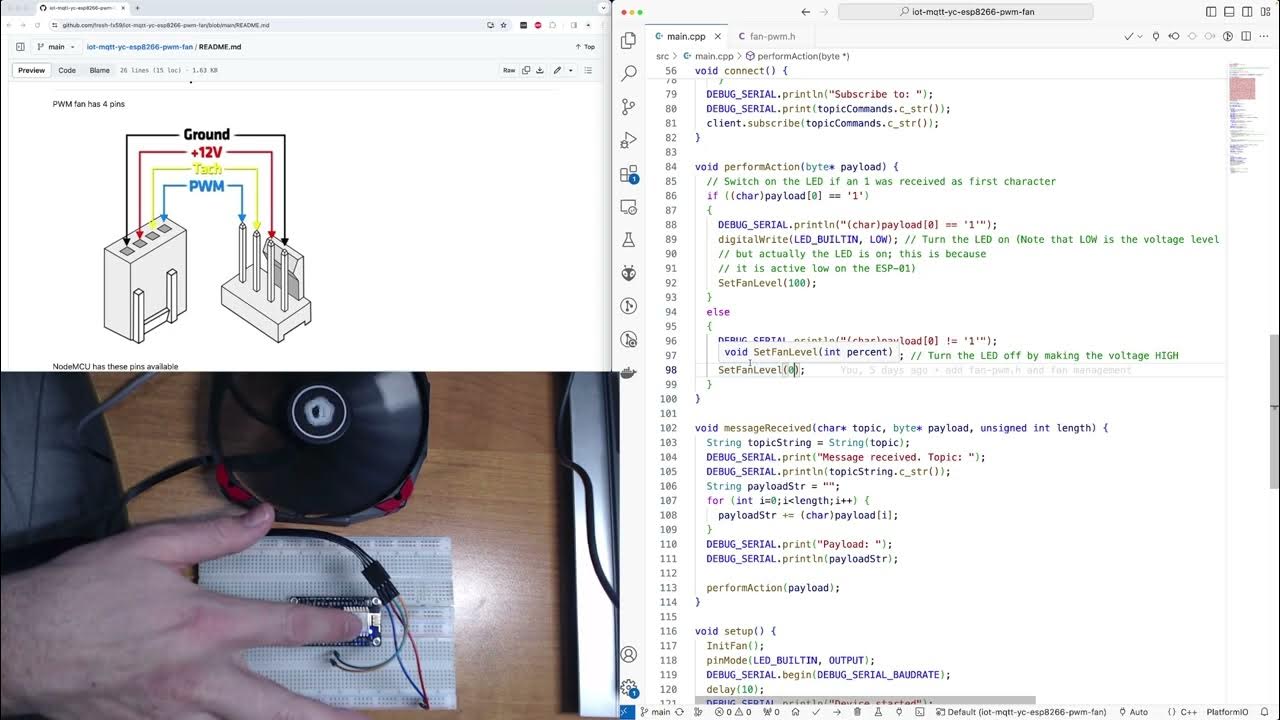 Manage PWM fan with NodeMCU ESP8266 controller and MQTT Yandex Cloud ...