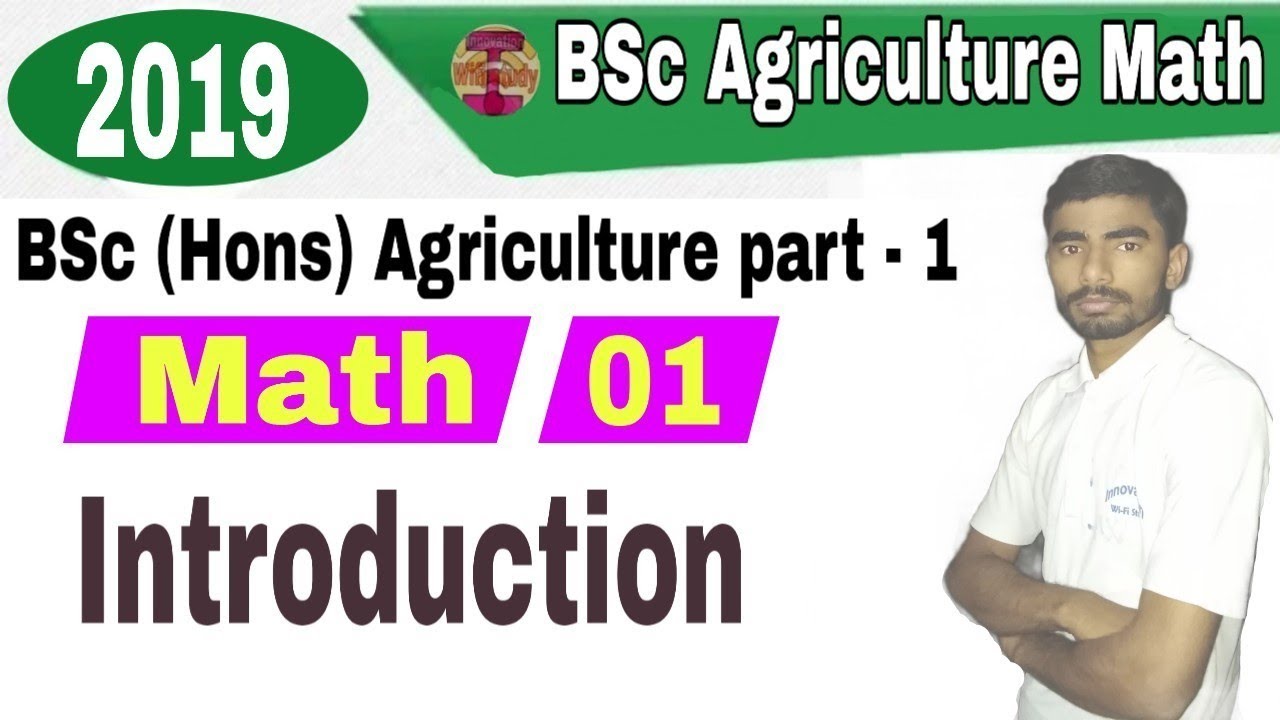 BSc Agriculture math | introduction | Syllabus | BSc Math by - Roshan ...