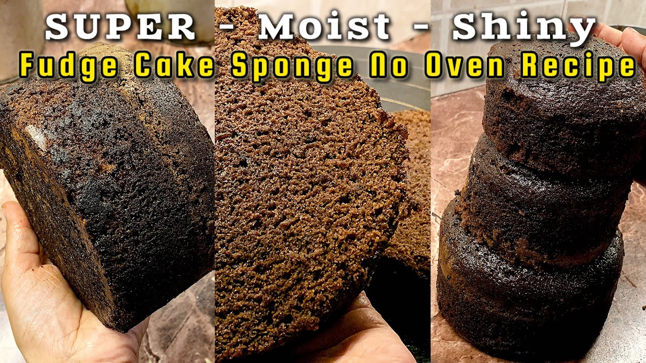 Super Moist Fudge Cake Sponge Recipe Without Oven || 3 Pound Fudge Cake ...