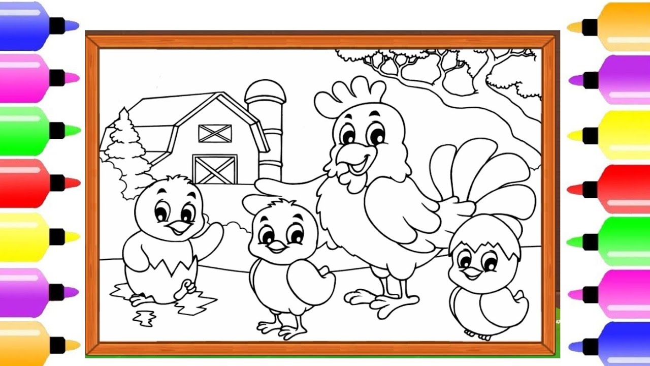 Belajar mewarnai gambar gambar hewan. drawing coloring.#part1 - YouTube