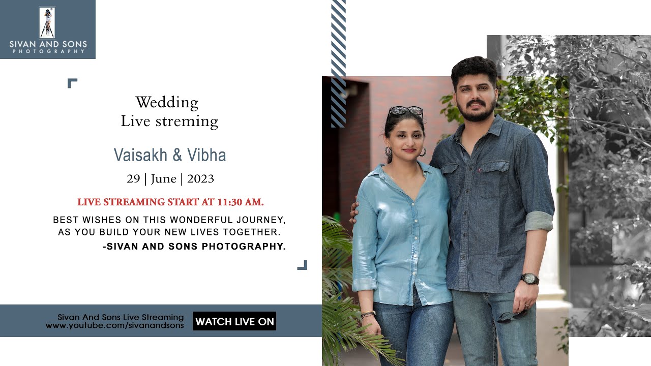Vaisakh & Vibha | Wedding live | Sivan and sons photography - YouTube
