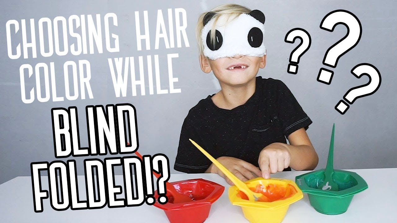 Choosing hair color while BLIND FOLDED!!! - YouTube
