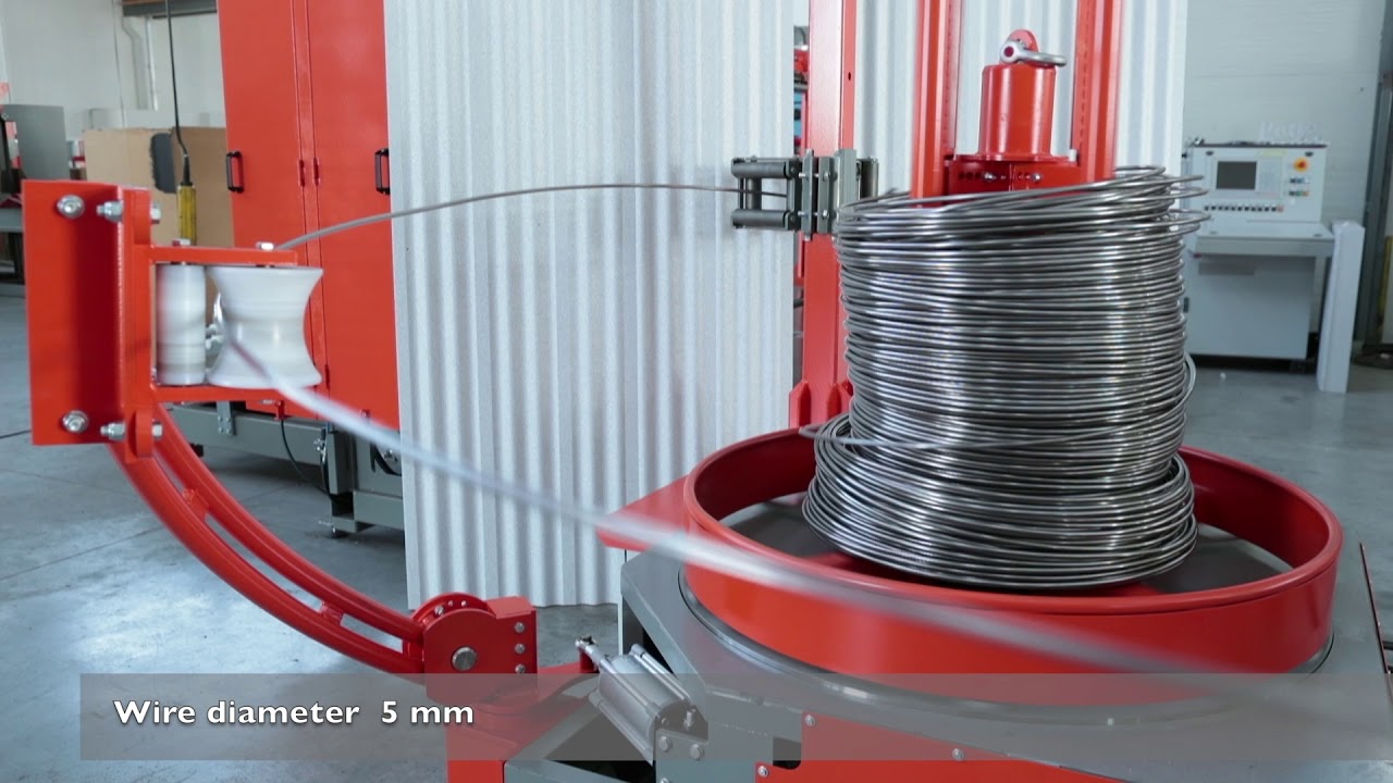 RI 12 - Rotor type wire straightening machine - Schnell Spa - YouTube