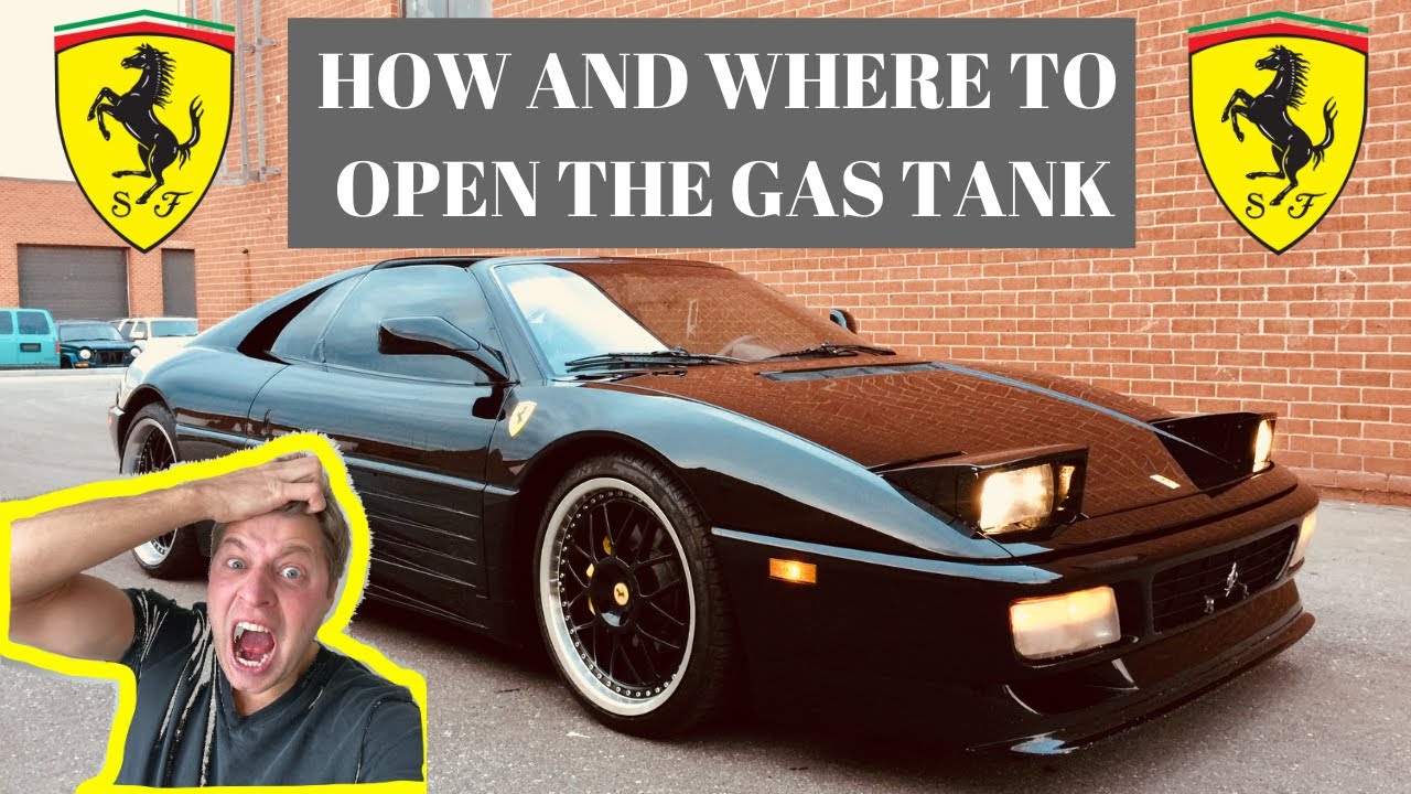 FERRARI 348TS how to open gas filler in emergency situation - YouTube
