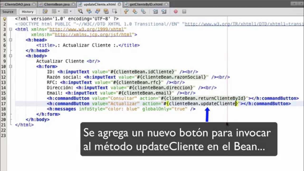 Aplicación CRUD Netbeans+JSF+Hibernate (parte 4) - YouTube