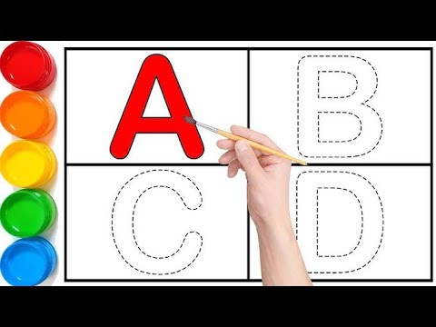 🌈Alphabet drawing| 💯easy drawing | preschool learning|🌈 abcd|🌈 |abcd ...