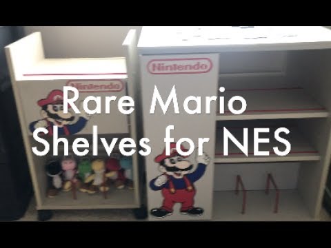 Vintage Mario Shelves | NES Rolling Cart & TV Stand Review - YouTube