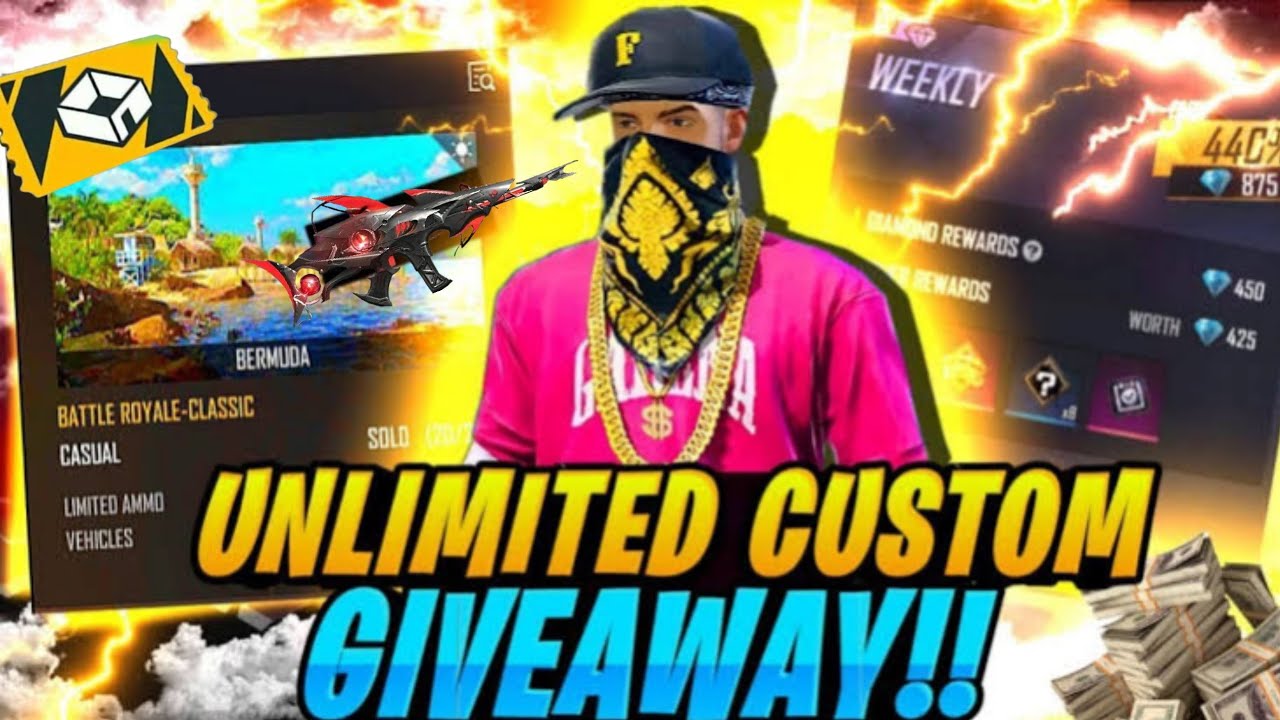FREE FIRE LIVE CUSTOM ROOM || FF LIVE DIAMOND GIVEAWAY || FF LIVE ...