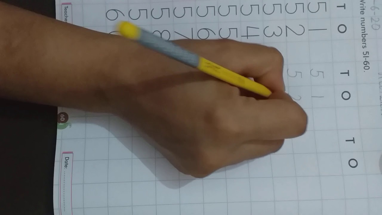 Forward counting 51 to 70 - YouTube
