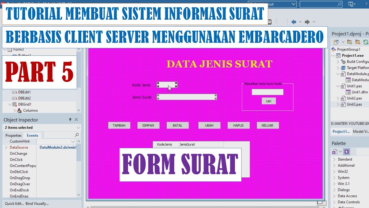 Membuat Sistem Informasi Surat Berbasis Client Server Menggunakan