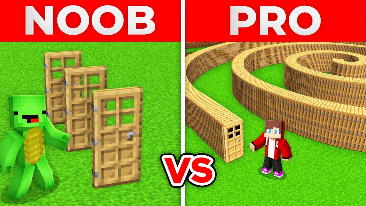 JJ And Mikey NOOB vs PRO BEST SPIRAL DOOR in Minecraft Maizen - YouTube