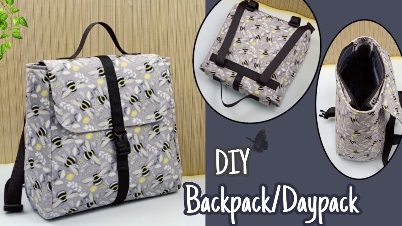 DIY Cara Membuat Tas/Backpack/Daypack/Tutorial & Pattern - YouTube