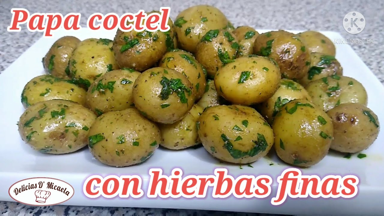 Papa coctel con hierbas finas/Delicias D'Micaela - YouTube