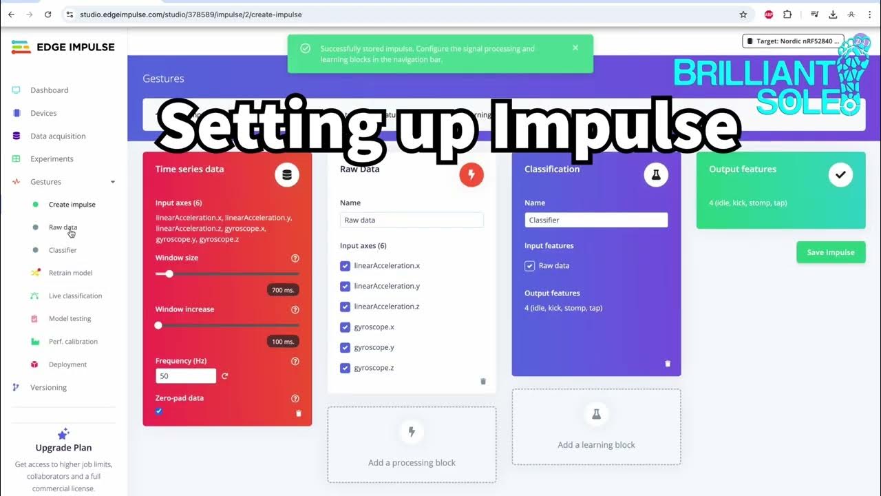 Gesture Recognition on Edge Impulse | Brilliant Sole JavaScript SDk - YouTube