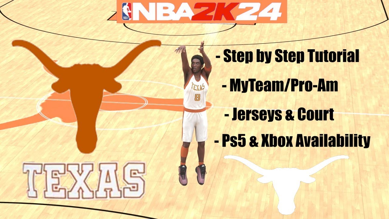 NBA 2k24 - Best MyTeam/Pro-Am Jerseys - Texas Longhorns - YouTube