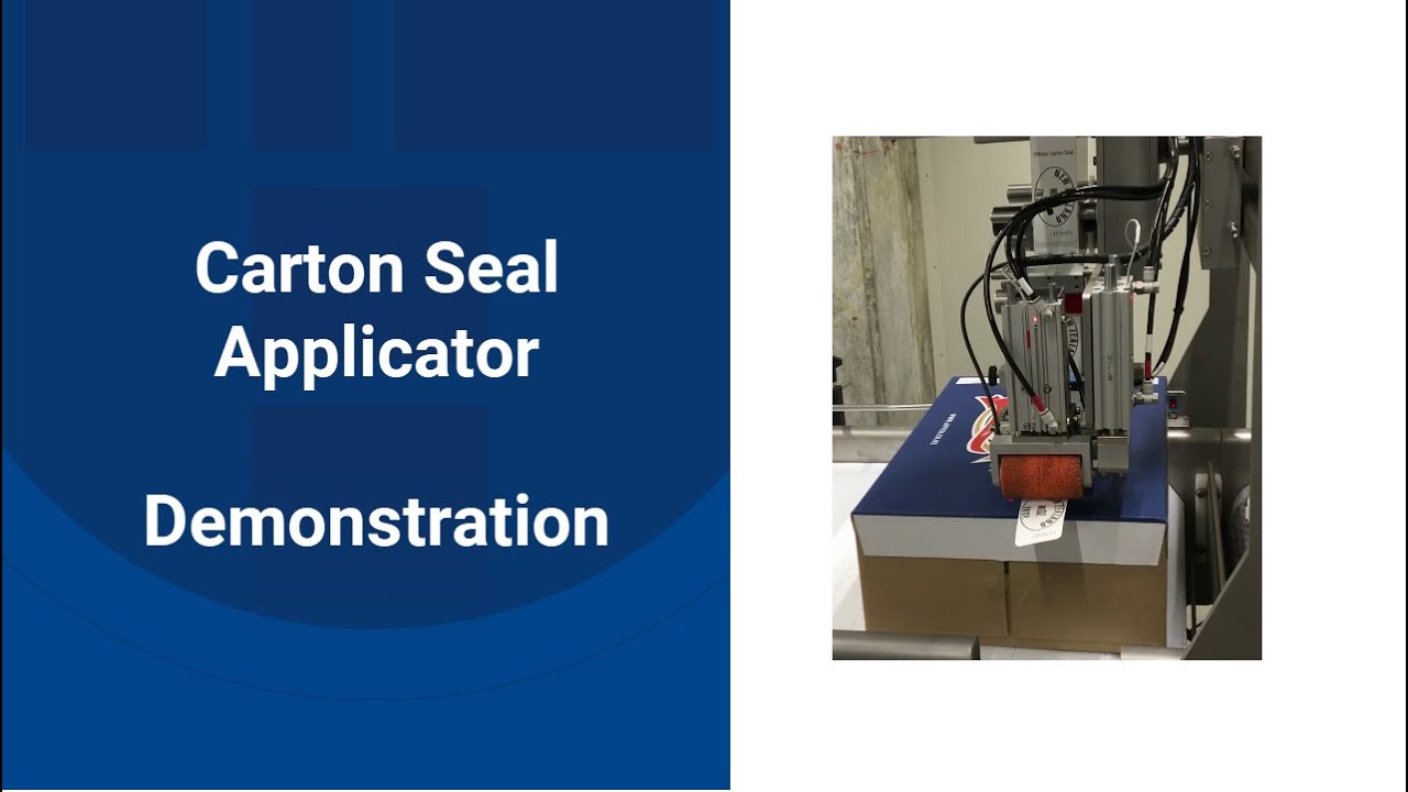 Print & Apply Applicator AQIS MPI Carton Seal - YouTube